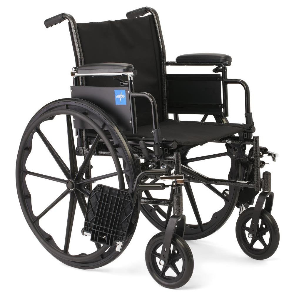 Medline K3 Guardian Wheelchair with Height-Adjustable Desk-Length Arms ...